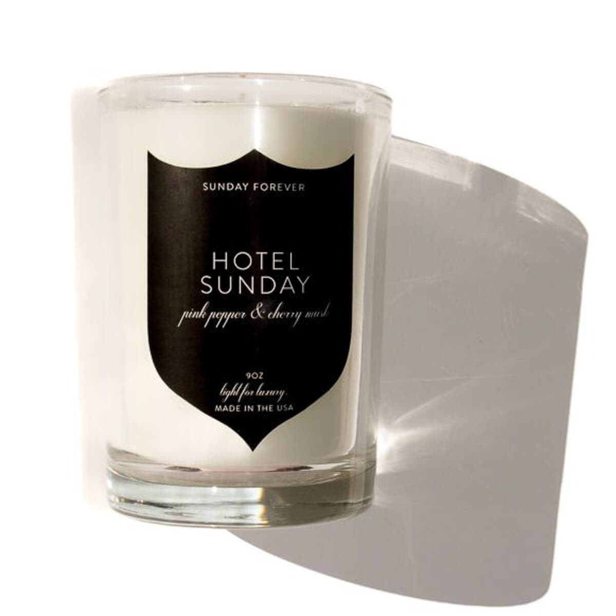 Hotel Sunday Luxury Candle Pink Pepper and Cherry Musk | Sunday Forever